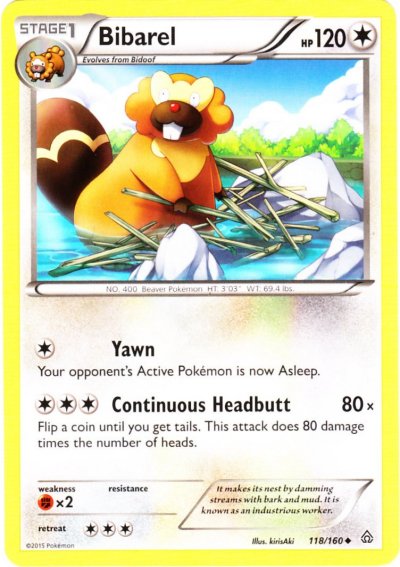 Tcg Primal Clash 118 Bibarel